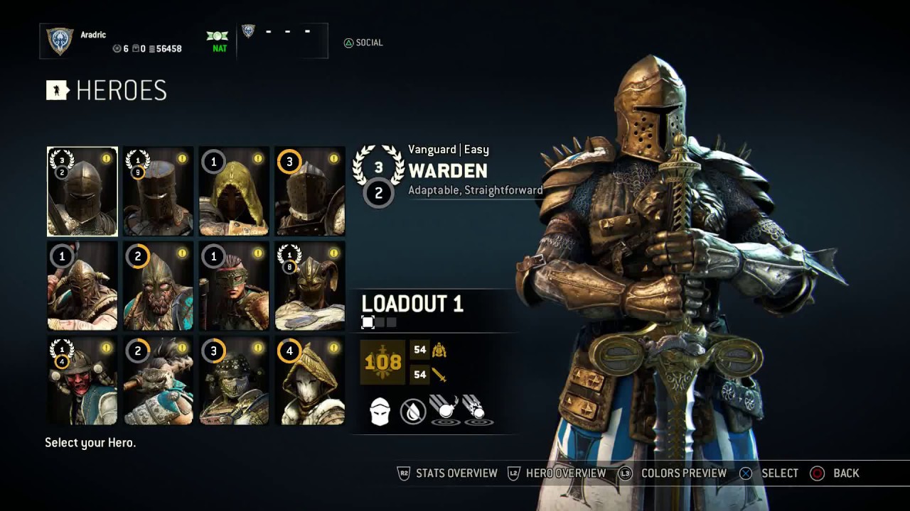 For Honor - Reputation 3 108 Heroic / Legendary Warden with full ...