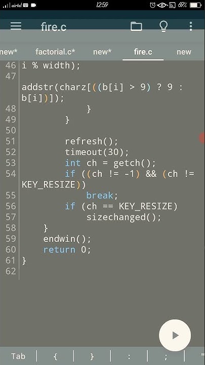 Make fire project in c programing language - YouTube