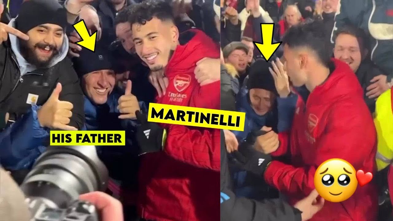 🔥Martinelli's Epic Celebration with His Dad After Declan Rice's Last ...