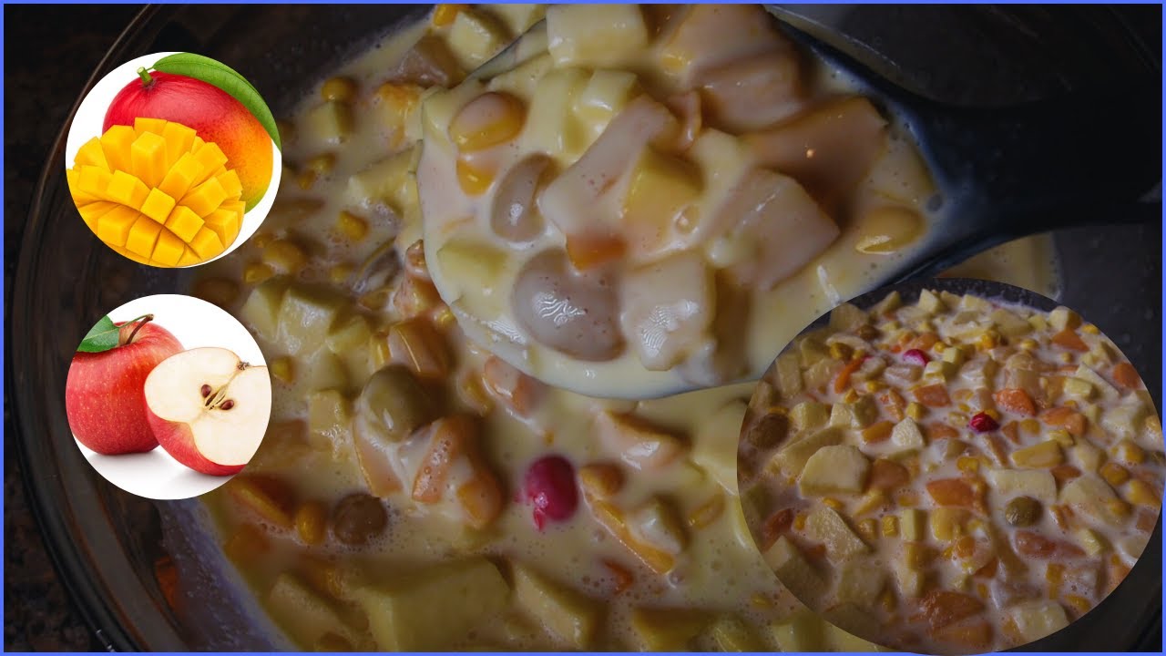 CREAMY FRUIT SALAD/ PERFECT PANG HANDA SA PASKO/CHRISTMAS DESSERT/GAYDE ...