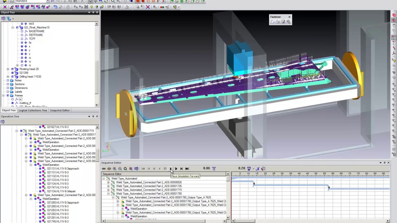 Opération de RIVETAGE avec Tecnomatix Process Simulate - YouTube