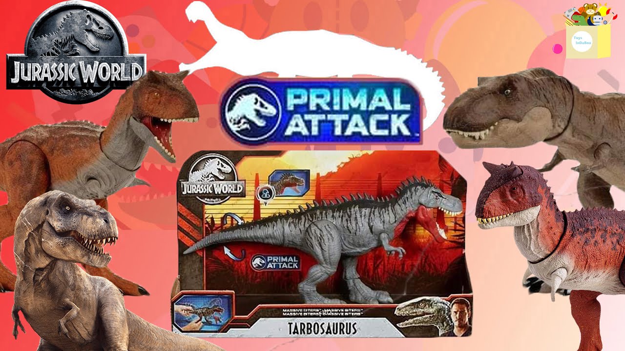 Tarbosaurus And Sarcosuchus Jurassic World Primal Attack 2020 Toys Indabox Youtube