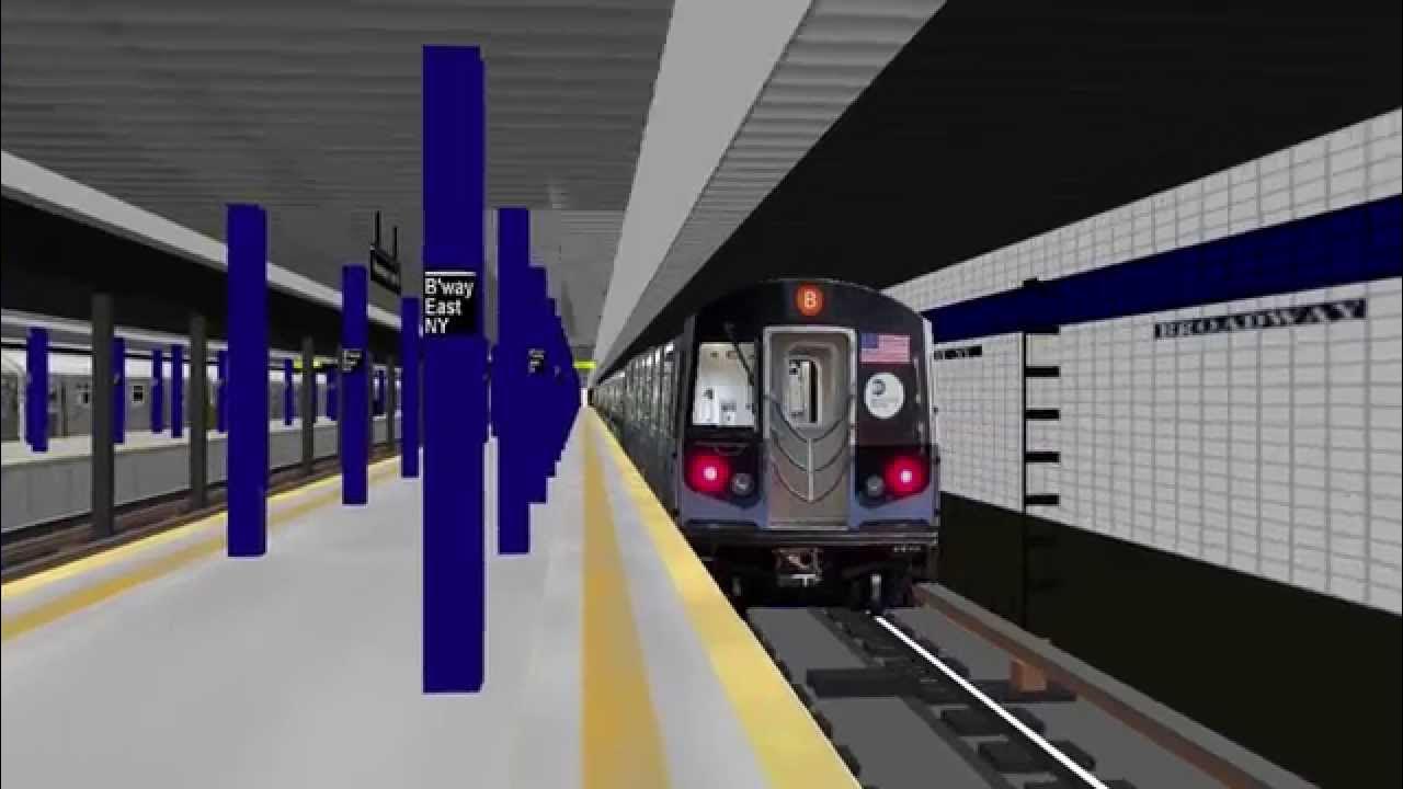 OpenBVE: Euclid Av Bound R179 B Train @ Broadway Junction [HD] - YouTube