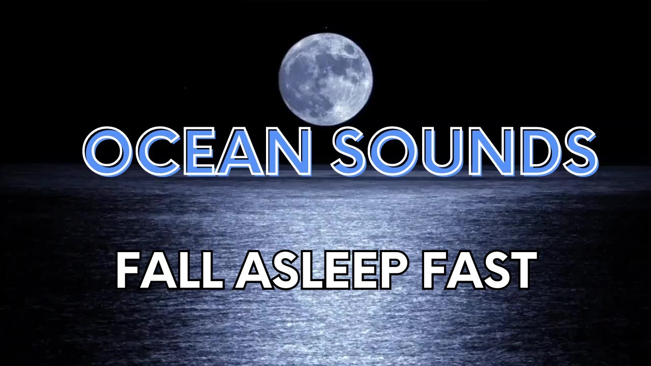 Relaxing Ocean Sounds For Deep Sleeping With A Dark Screen & Under The Moon | Study & Relax ...