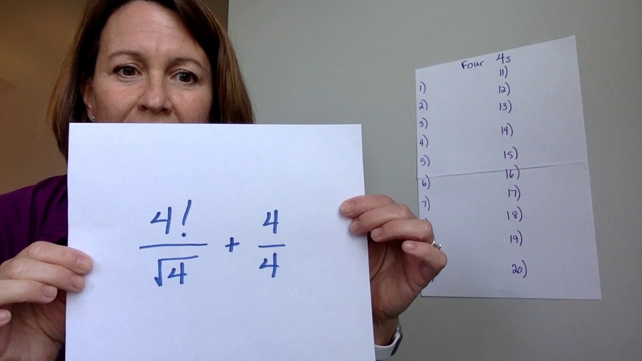 Math: Four 4s - YouTube
