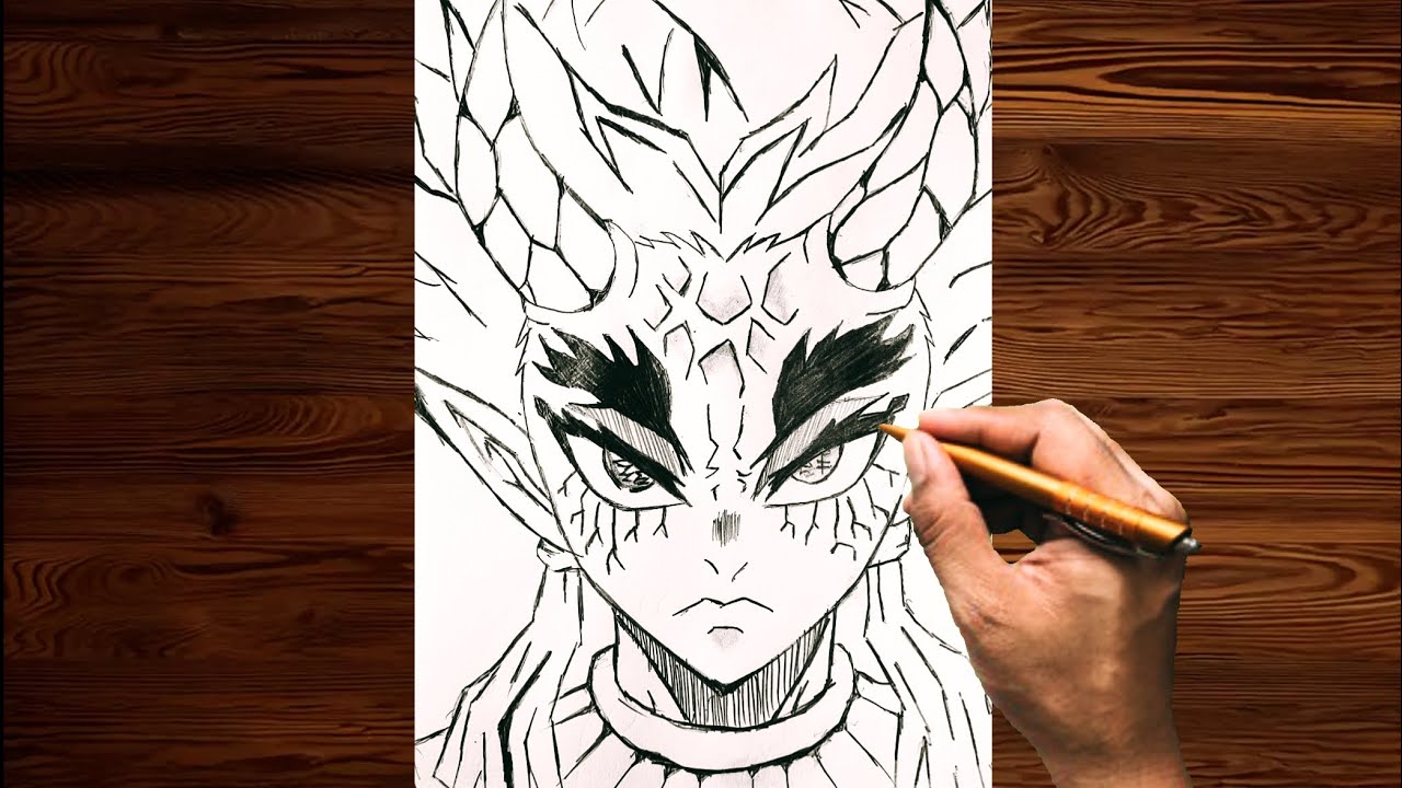Hantengu Drawing – Demon Slayer Sketch Step by Step - YouTube