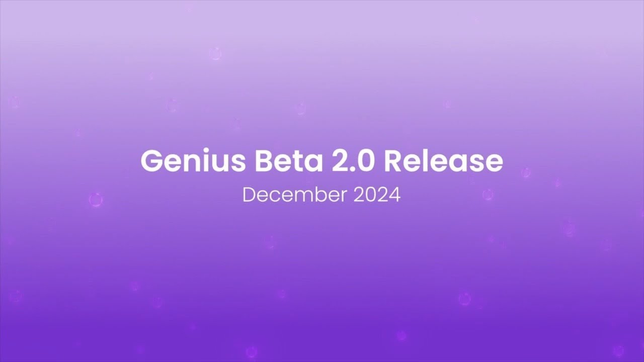 VERSES Genius Beta 2 0 Release - YouTube