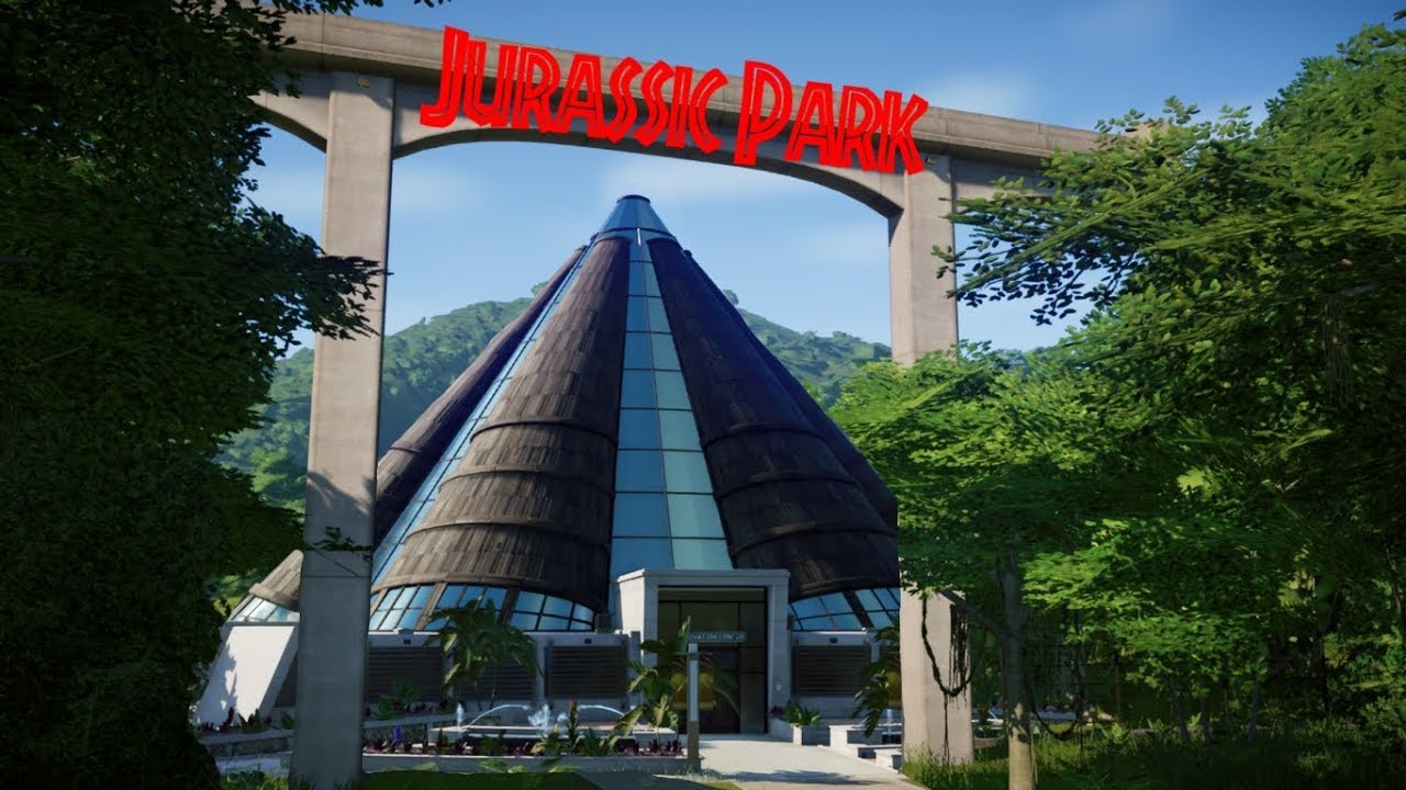 How to Build Jurassic Park in Jurassic World Evolution (V1) - YouTube