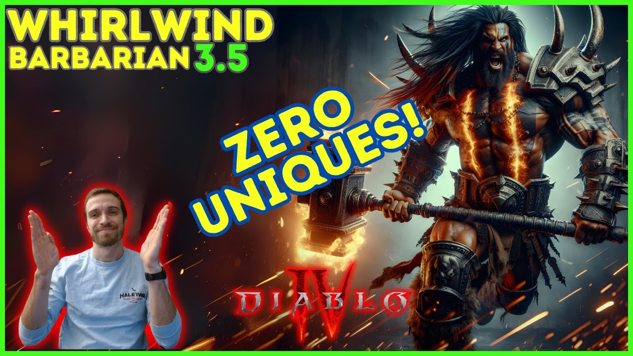The GOAT! Zero Uniques Whirlwind Barbarian Build! - YouTube