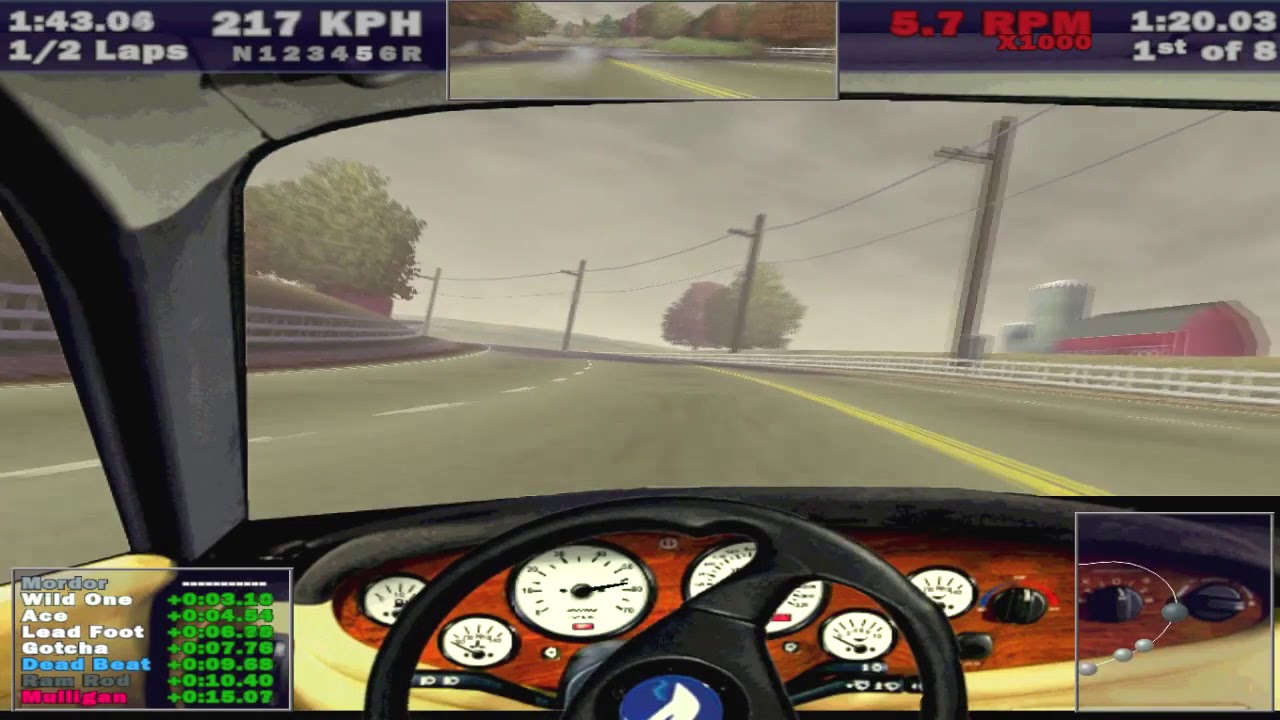 NFS 3. Hot Pursuit - Spectre R42 (Hometown, зеркало, дождь) - YouTube