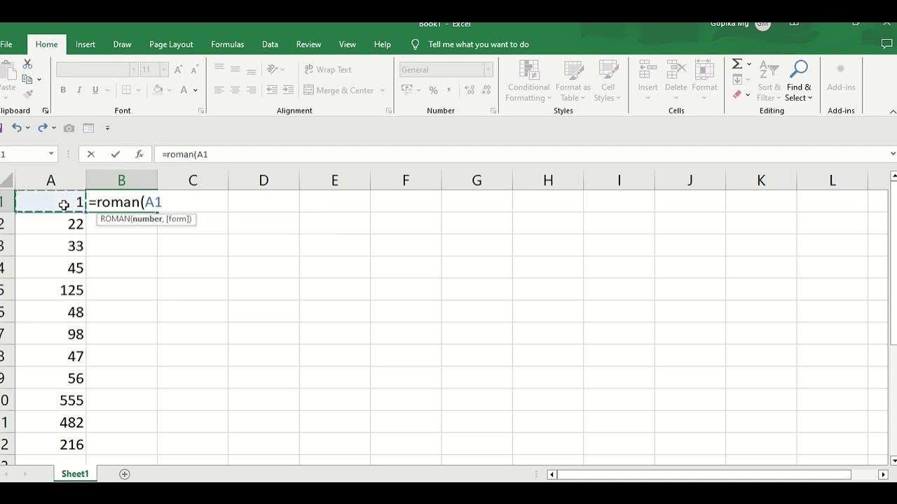 ms excel how to convert roman numbers #excel #exceltips #information #shortsfeed2024#msoffice ...
