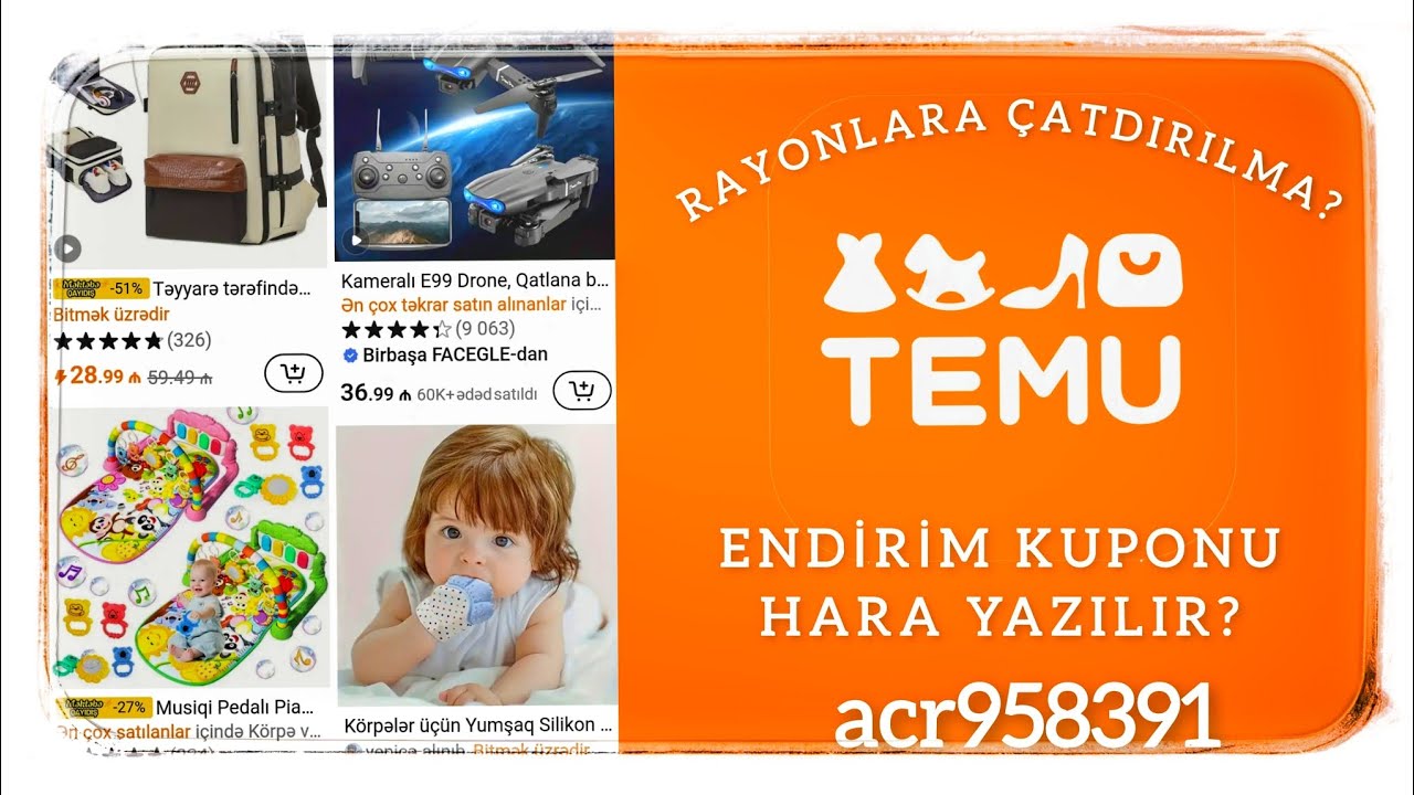 🟠TEMU🟠 // Rayonlara çatdırılma var? // Endirim kuponu hara yazılır ...