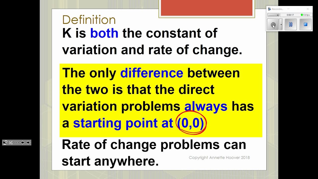 Math, Help! Pre-Algebra - Direct Variation - YouTube