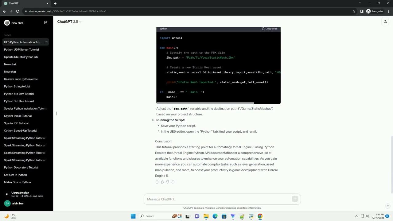 unreal engine 5 python automation - YouTube