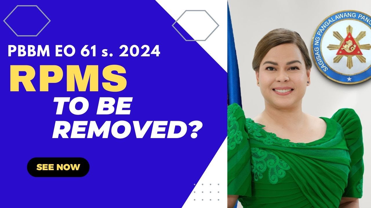RPMS SUSPENSION | EXECUTIVE ORDER 61 s. 2024 - YouTube
