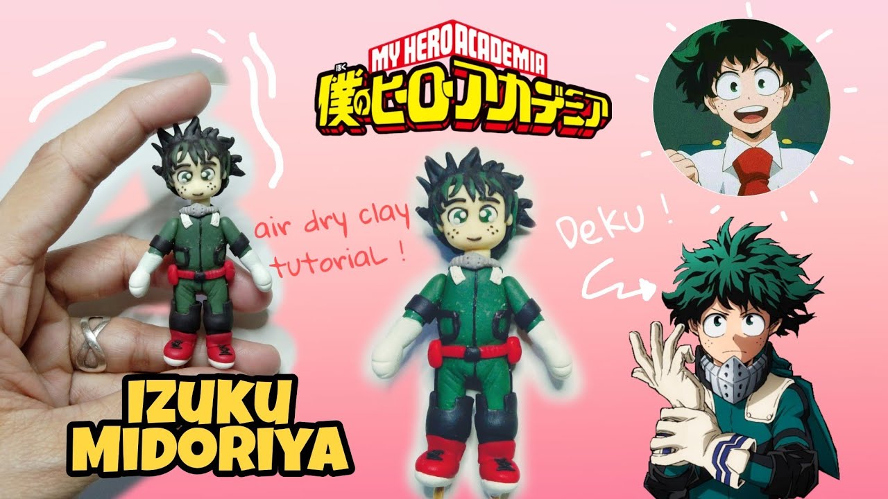Izuku Midoriya | Deku | My Hero Academia | Air dry clay tutorial | Air ...