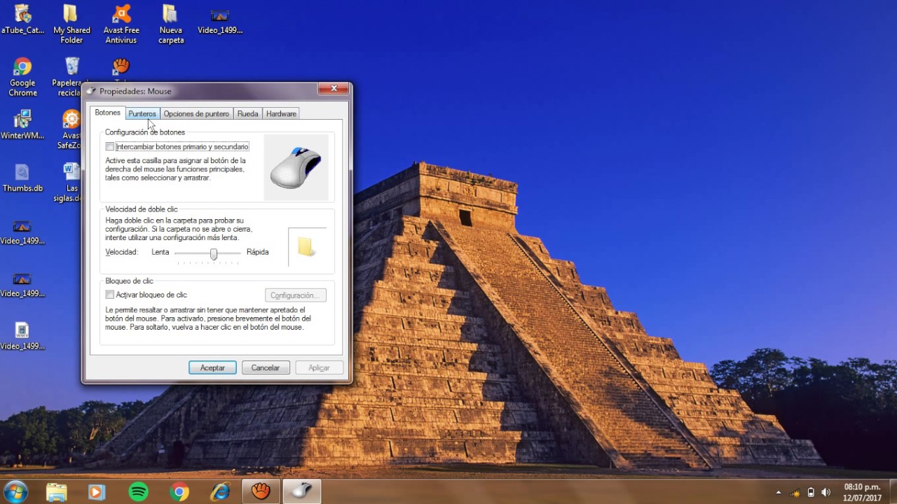 propiedades del mouse - YouTube