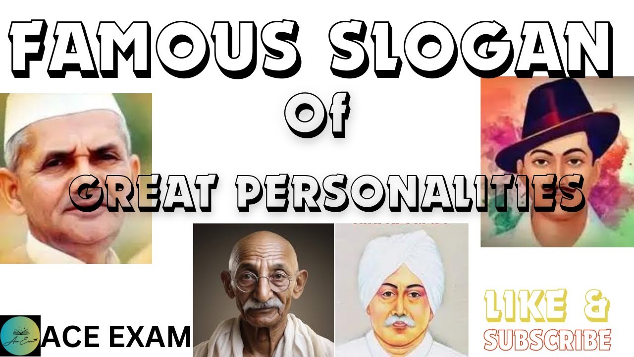 FAMOUS SLOGAN OF GREAT PERSONALITY #slogans #indianhistory #aceexamgs ...
