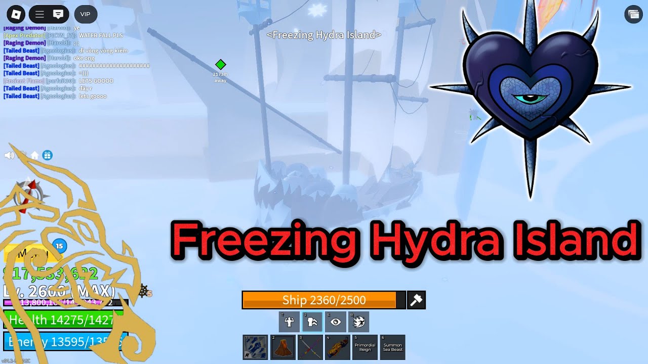 FINALLY... Bringing Leviathan Heart To Hydra Island┃Blox Fruits #roblox ...