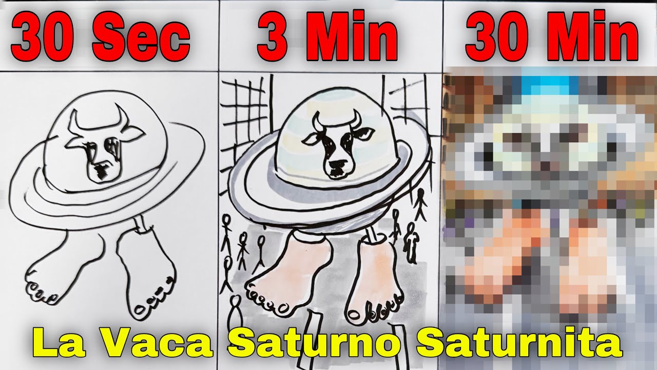 Drawing [ LA VACA SATURNO SATURNITA ] in 30 Sec 3 Min 30 Min - Italian ...