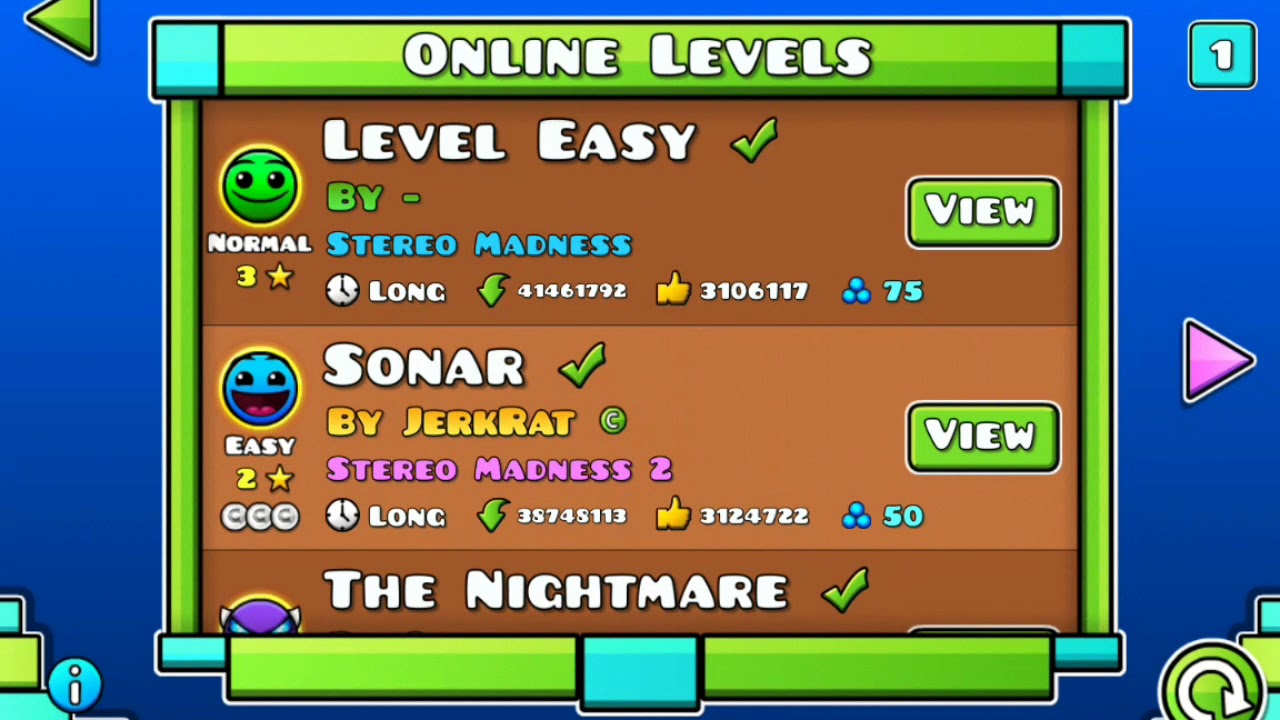 The easiest level on Geometry dash - YouTube