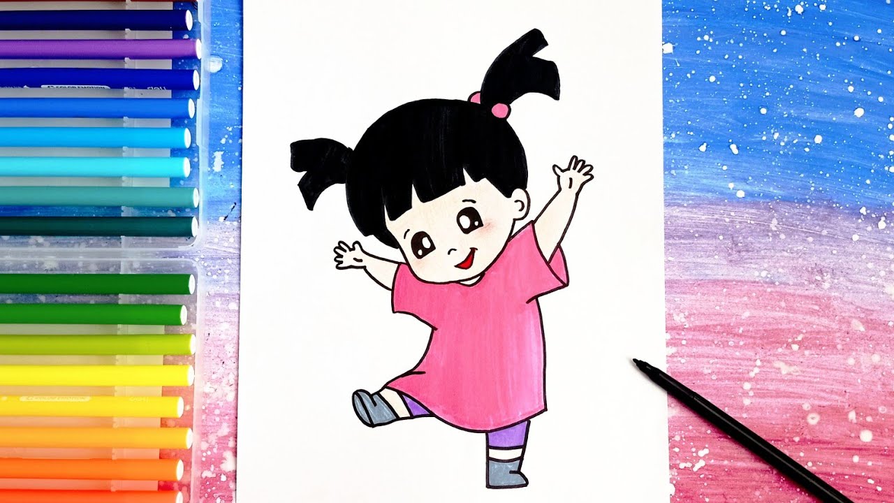 I Draw a Cute Boo from Monsters Inc - YouTube