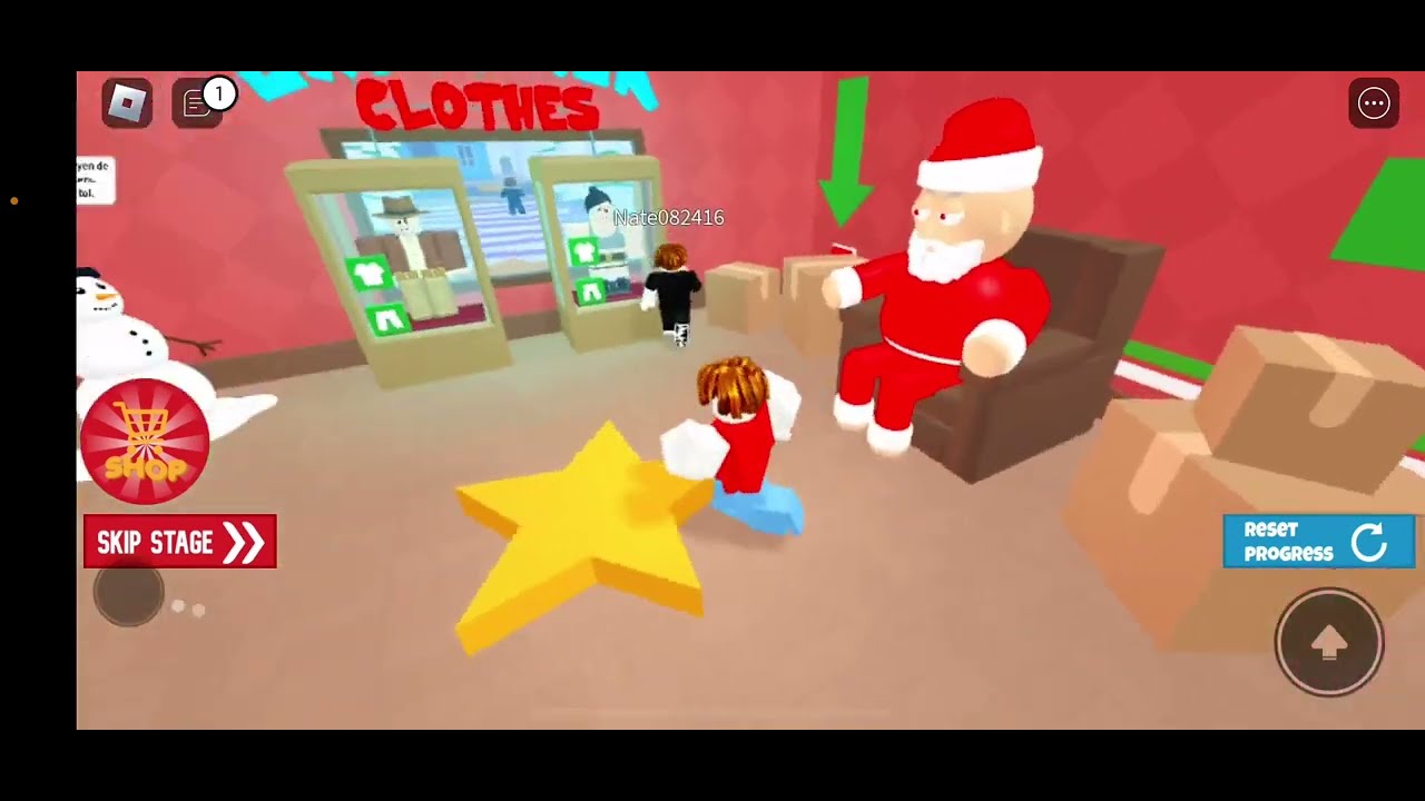 J’échappe du méchant père Noël sur roblox - YouTube