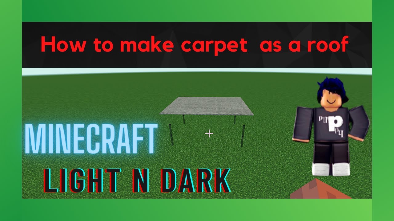 how to make a roof using carpet???? (minecraft) - YouTube