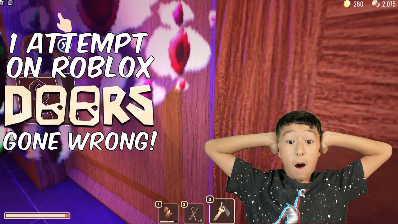 1 ATTEMPT ON ROBLOX DOORS GONE WRONG! - YouTube