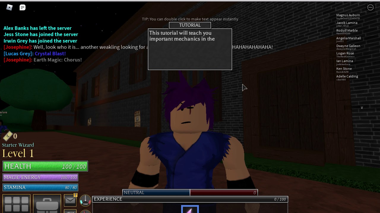 A new roblox game!!! The world of magic Ep:1 the tutorial is so longXD ...