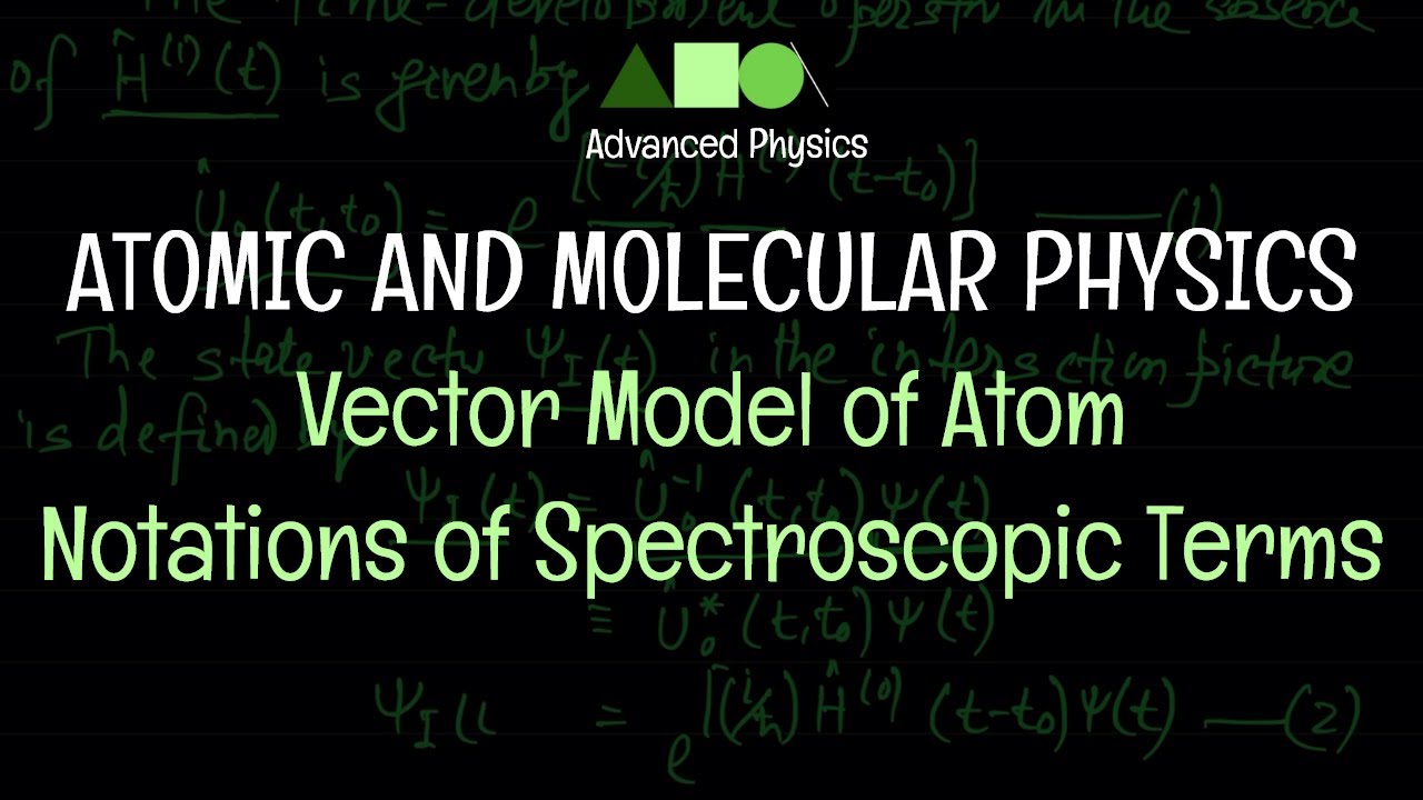 Atomic and Molecular Physics - Vector Model of Atom : Notations of ...