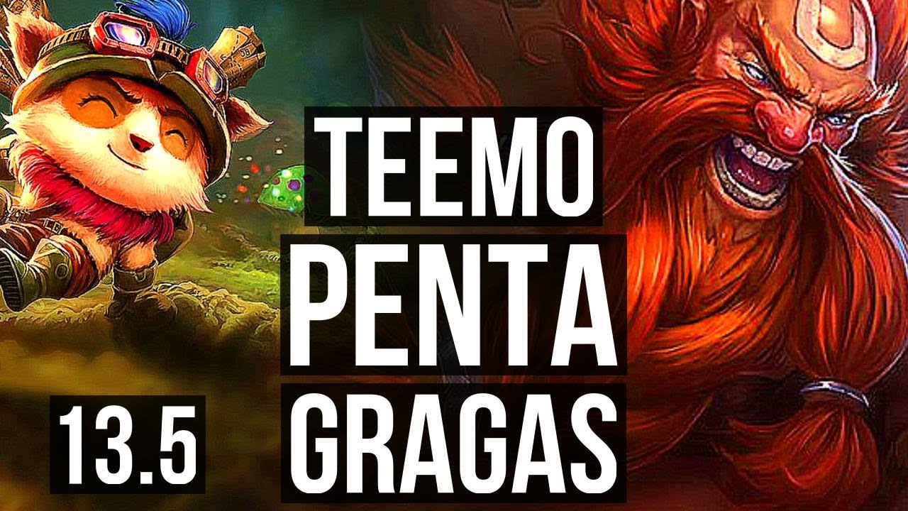 Teemo Vs Gragas Top Penta 2 4m Mastery 1300 Games 7 4 14 Kr