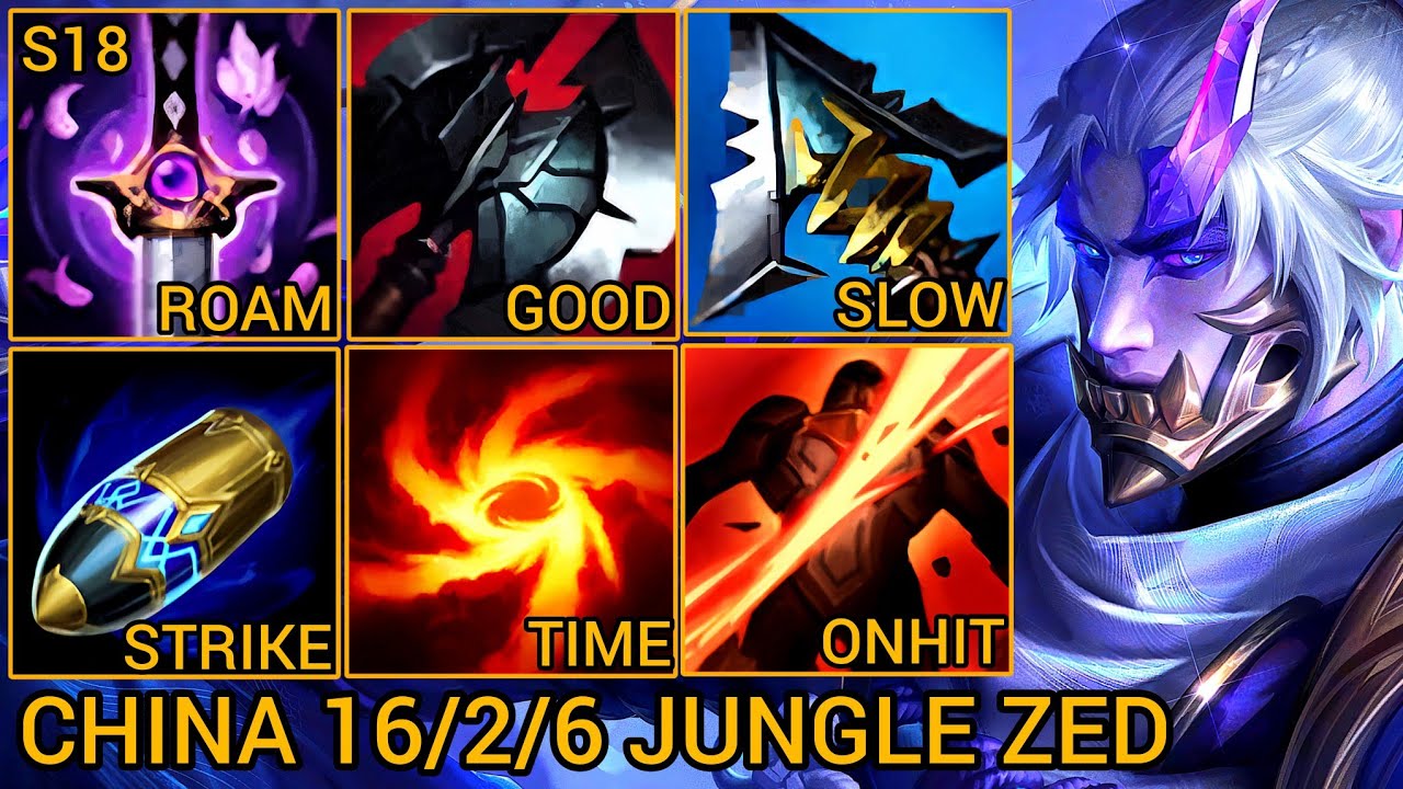 Zed Jungle 16/2/6 - China Server Wild Rift Season 18 New Build Best ...