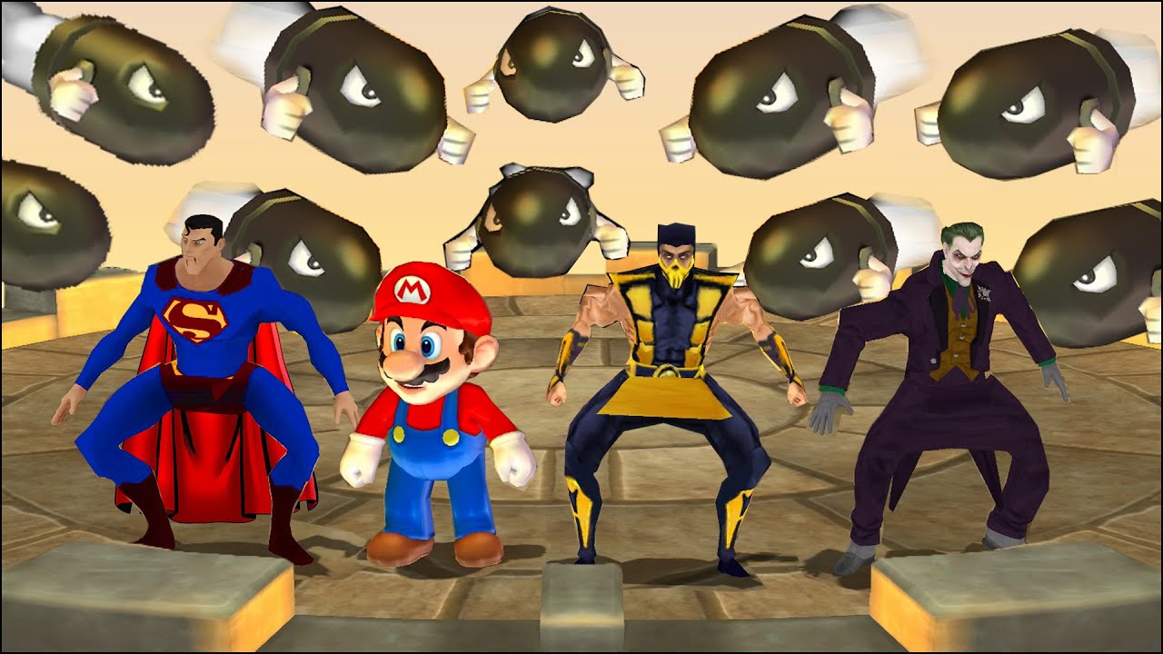 Mario Party 9 MiniGames Superman Vs Mario Vs Scorpion Vs Joker (Master ...