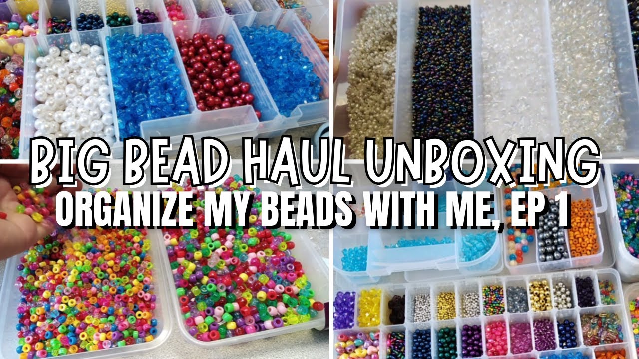 Huge Box of Beads! - Bead haul Unboxing & Organize my beads with me! Ep ...