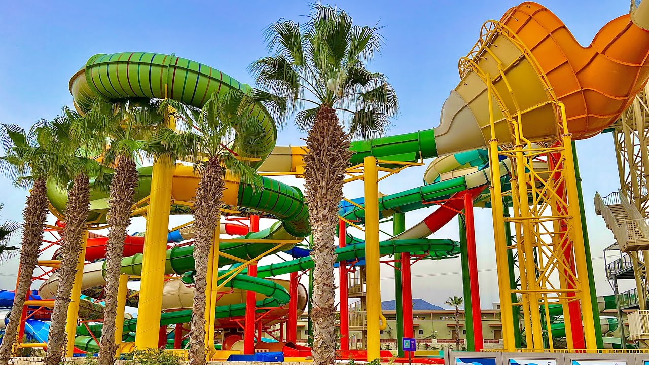 Waterslides at Stella Waterpark in Crete Greece (Stella Palace Resort ...