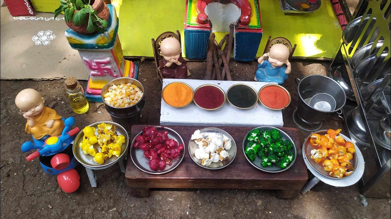 Miniature Colourful Popcorn 🍿/ Rainbow 🌈 Popcorn / Sweet Popcorn ...