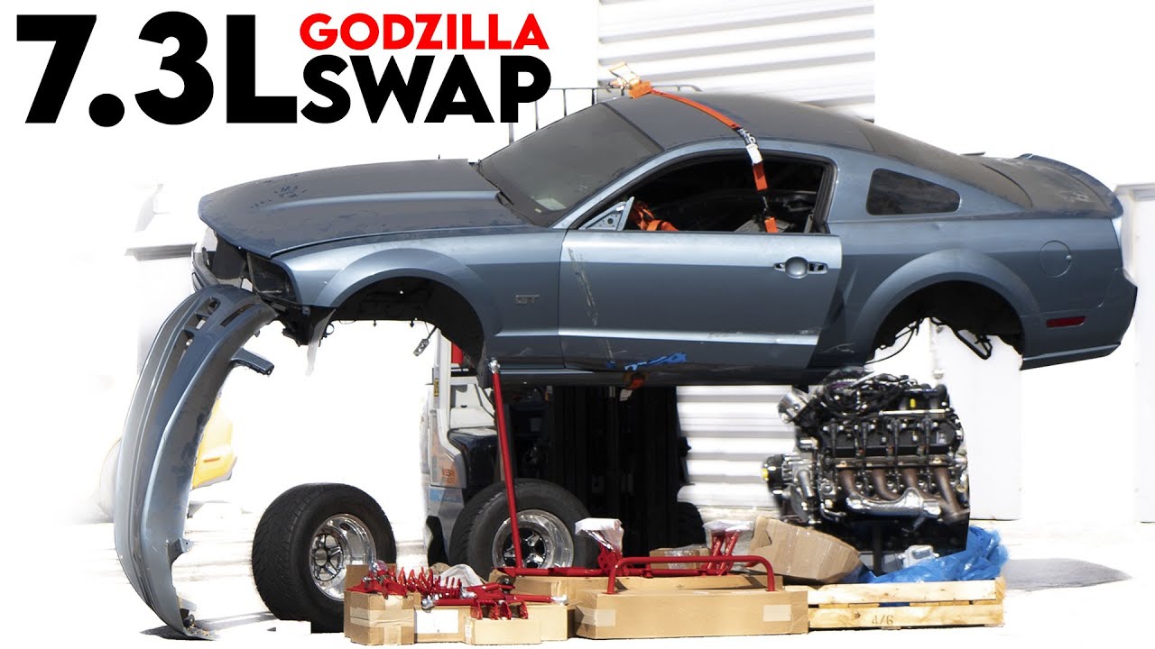 7.3L GODZILLA SWAP BEGINS!!!! Plus 900 HP on 93 Octane?!!! - YouTube