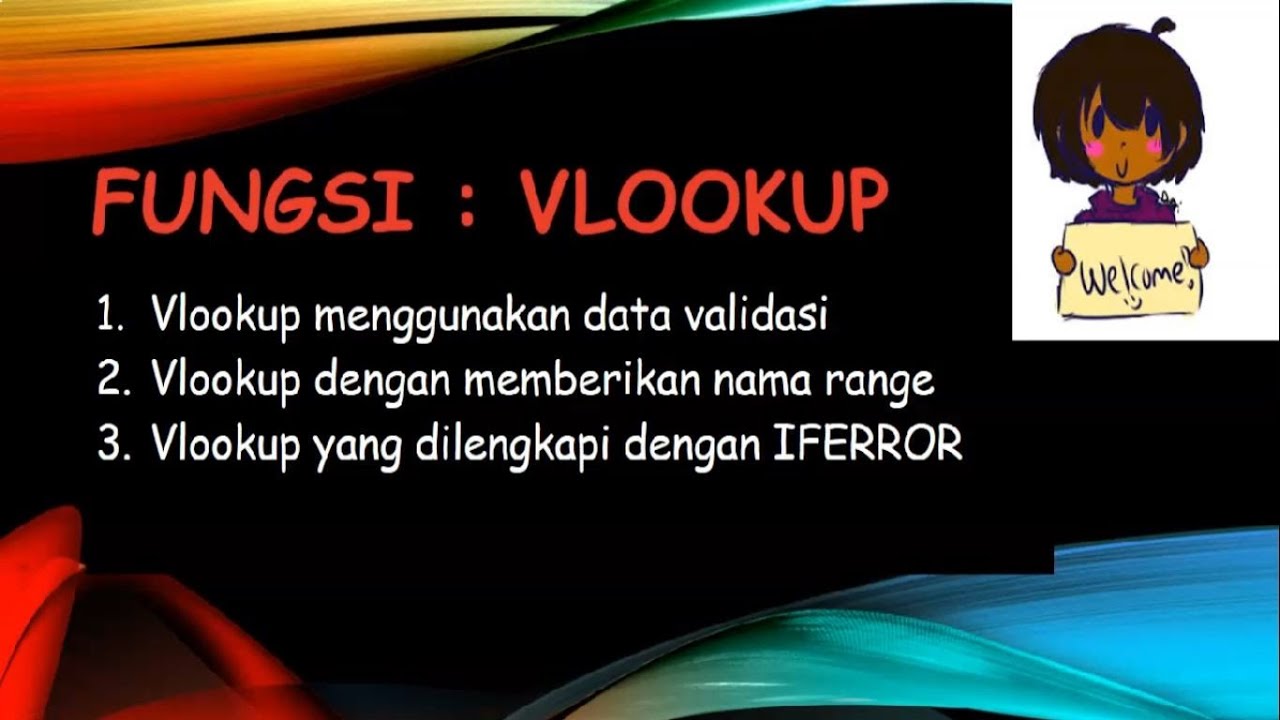 FUNGSI VLOOKUP UNTUK DATA VALIDASI | RANGE | IFERROR - YouTube
