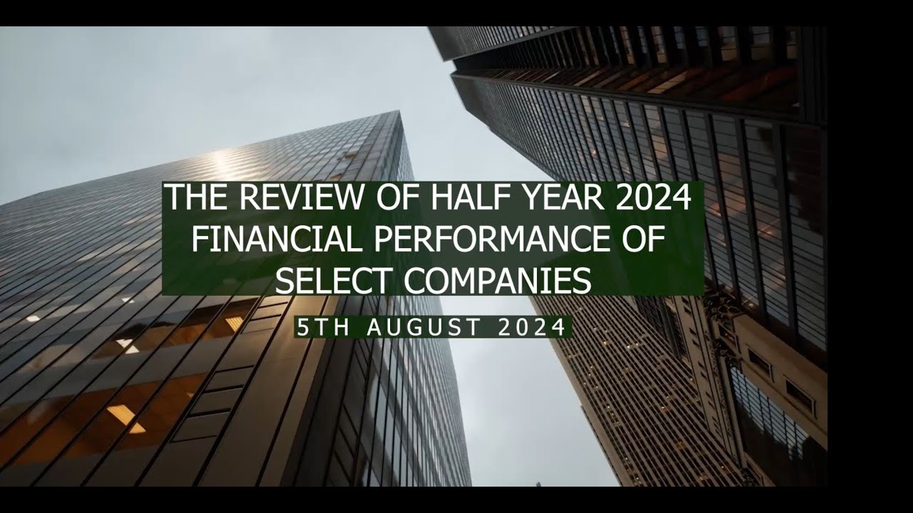 The Review of Half Year 2024 Financial Performance of Select Companies ...