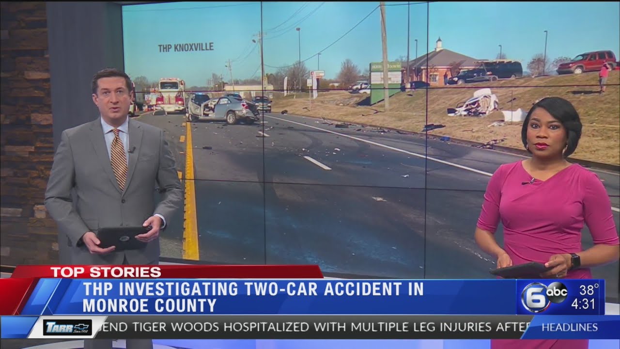 Five injured after two-car crash in Monroe County - YouTube