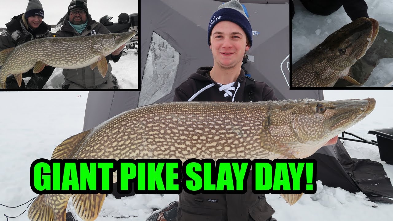 Ice Fishing For GIANT PIKE! | SLAY DAY!! - YouTube