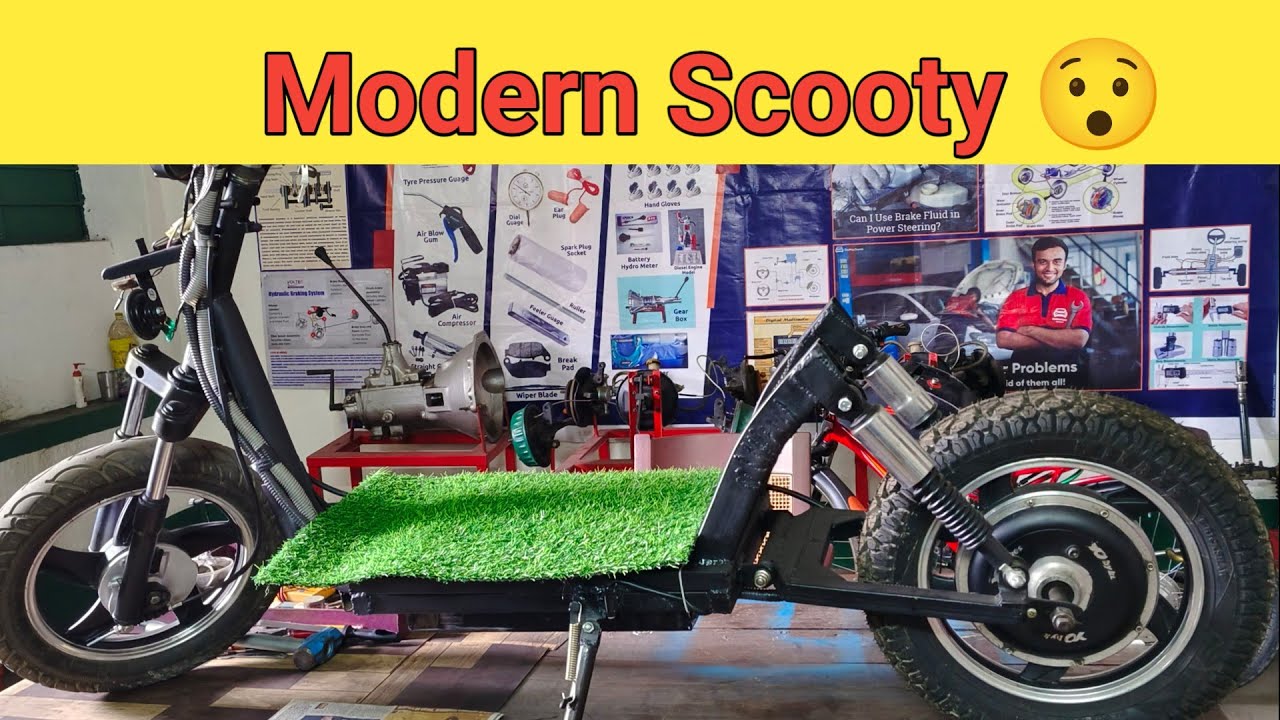 Built Process Of Electric Scooter || How To Make Scooty At Home || DIY ...