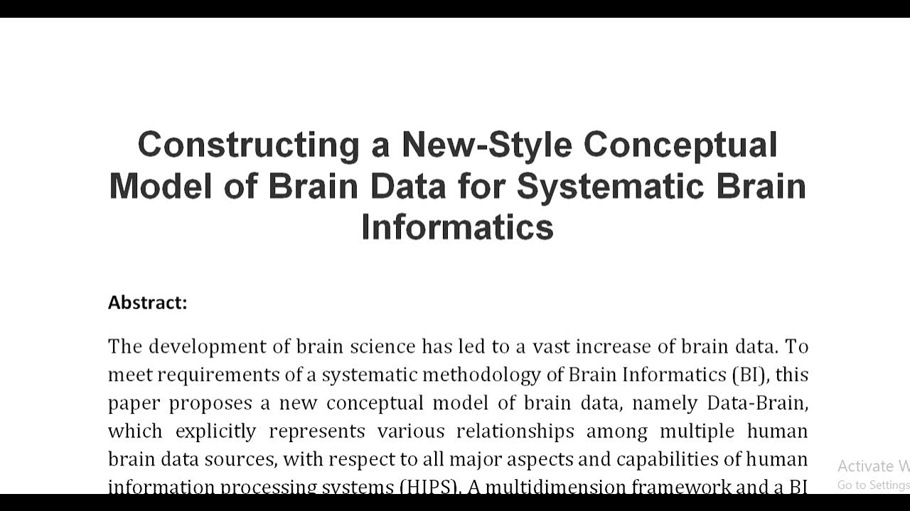 Constructing a New Style Conceptual Model of Brain Data for Systematic ...