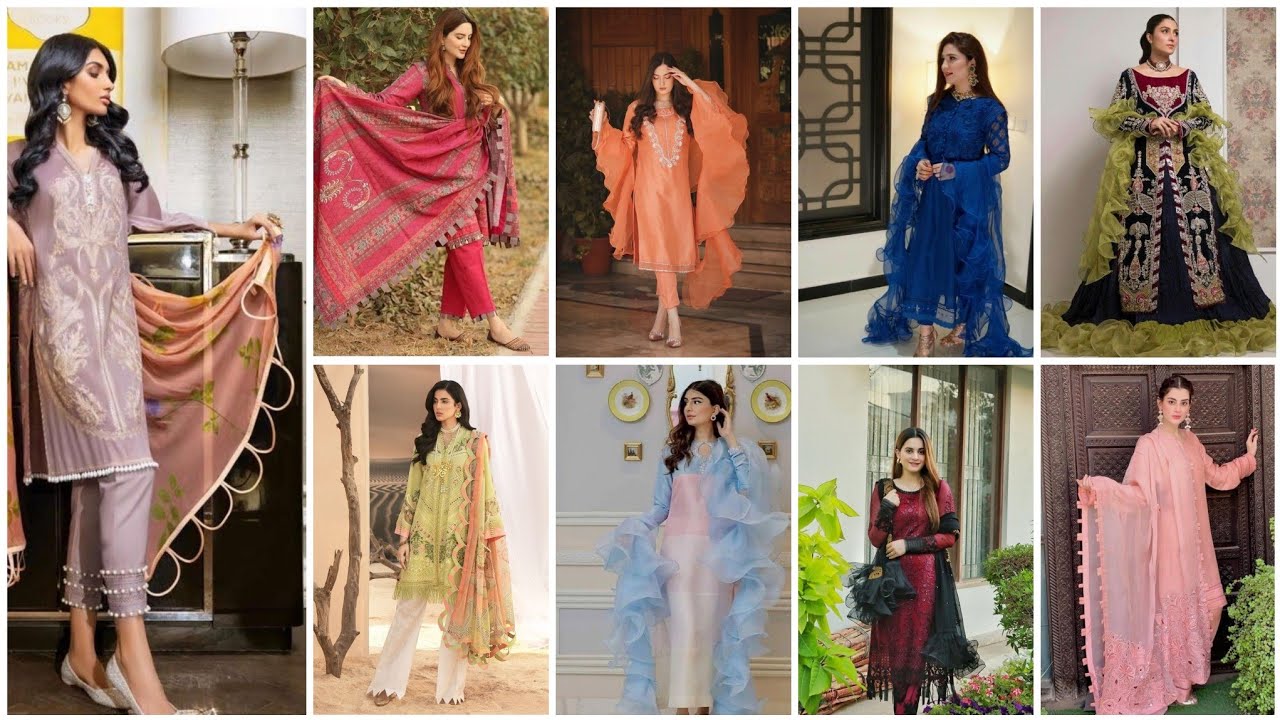 most trending Ruffle dupatta designs ideas#frill stayle dupatta designs ...
