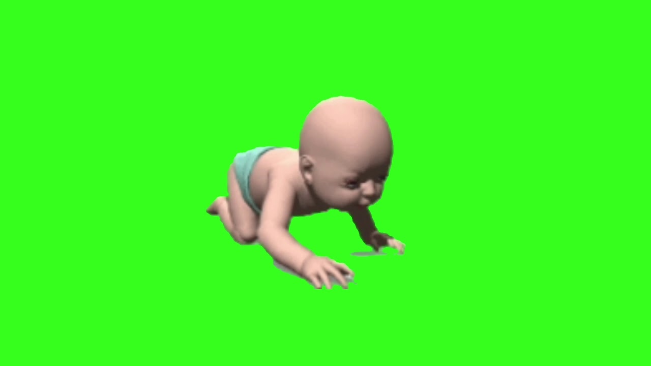 GreenScreen Animasi bayi merayap - YouTube
