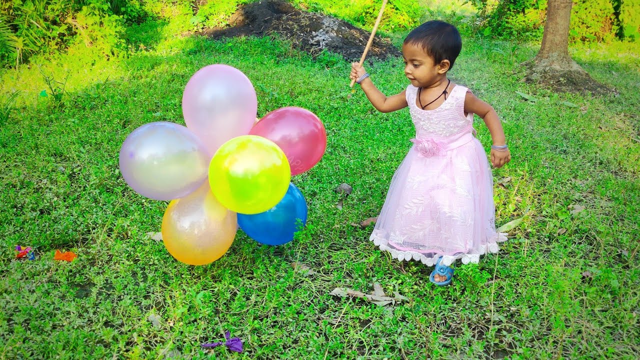 kids balloon show for fun | Kids Balloon video | outdoor fun with ...