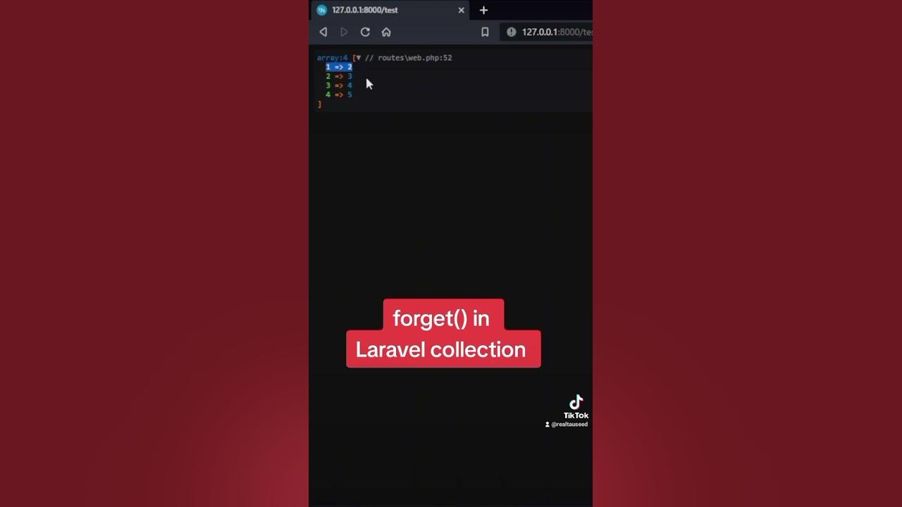 Forget In Laravel Collection Laravel Webdevelopment Development Tricks Tips Youtube