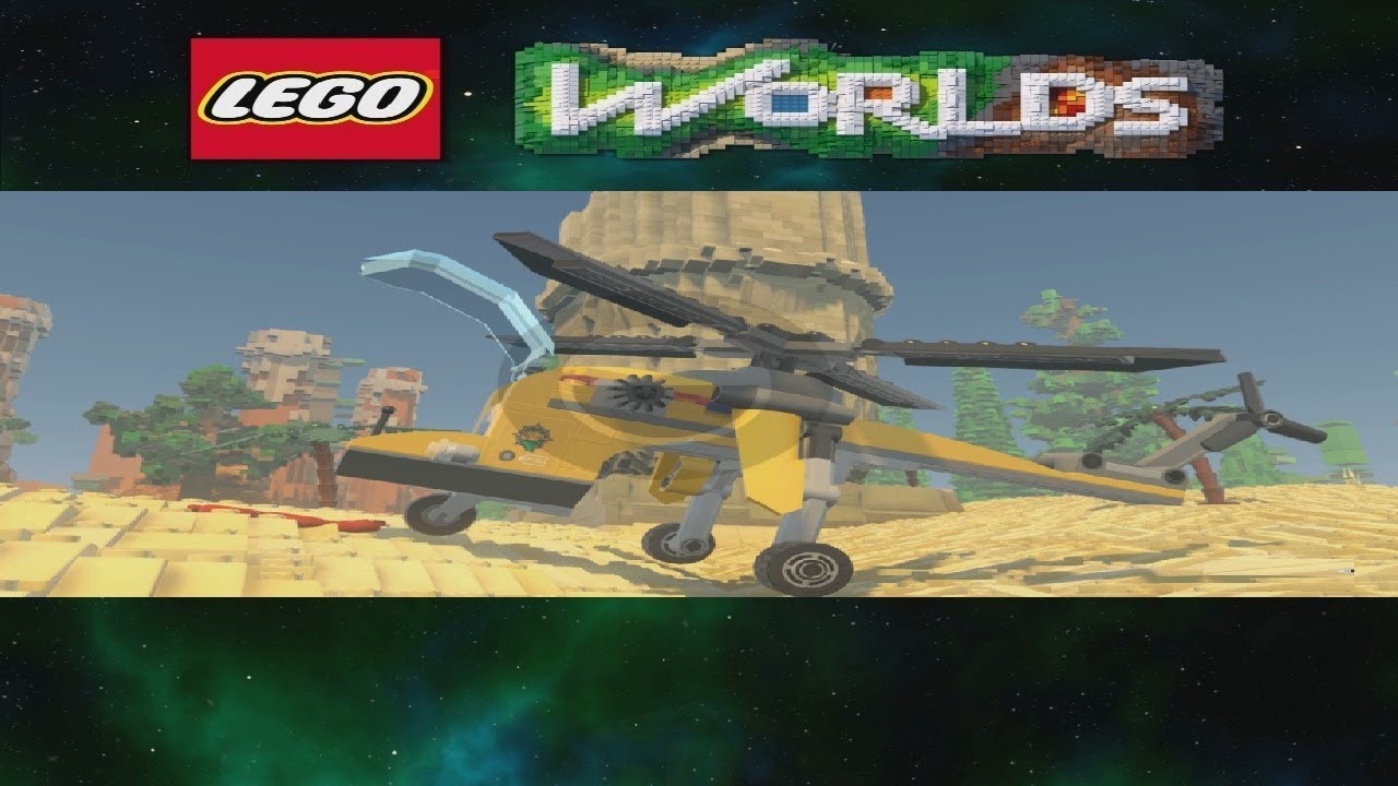 Lego Worlds Cargo Helicopter - YouTube