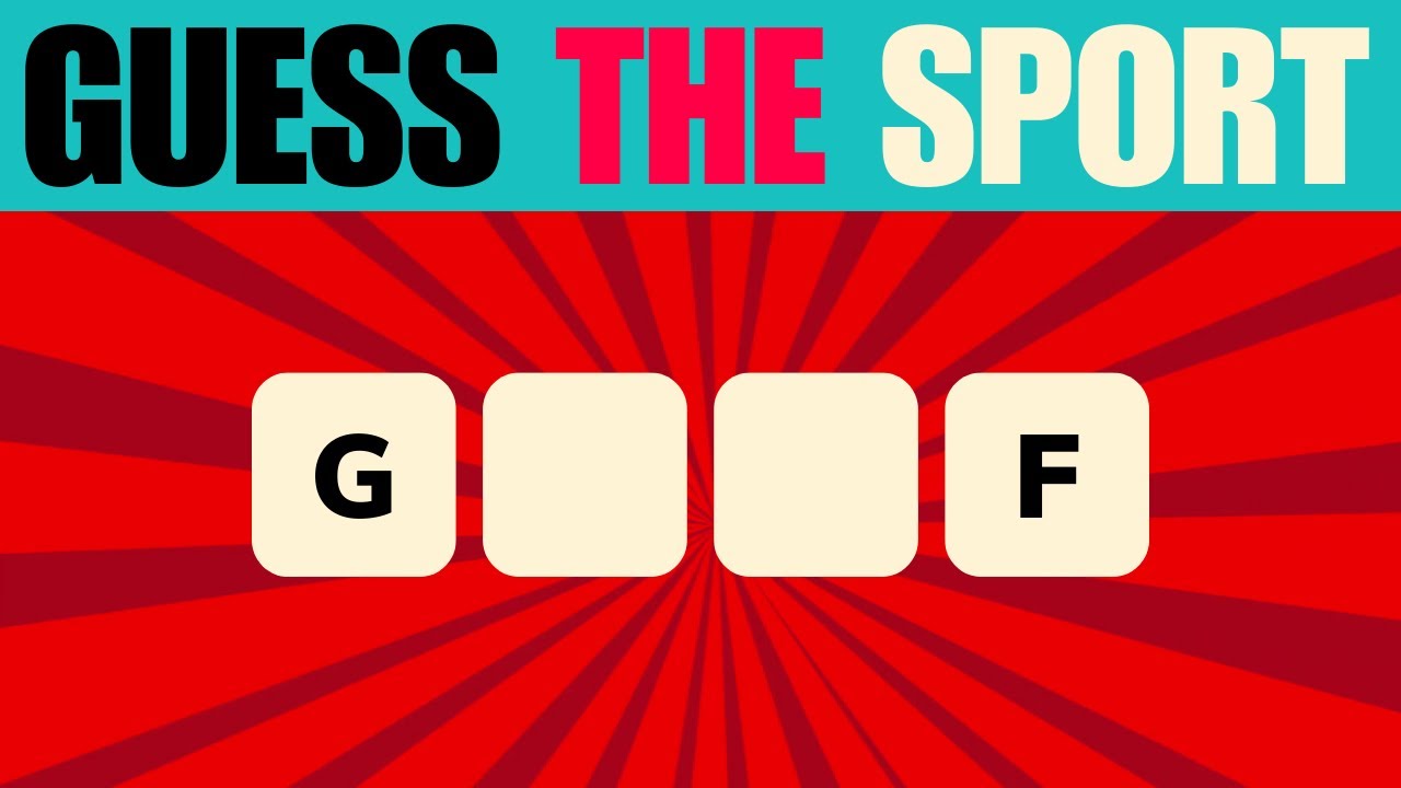 Guess The Word Quiz: Sports Name Word Puzzle Game #16 - YouTube